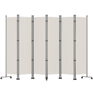 VEVOR 6 Panel Room Divider, 6 FT Tall, Freestanding & Folding Privacy ...