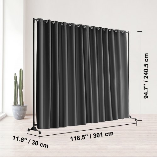 VEVOR Room Divider, 8 ft x 10 ft （96×120inch）Portable Panel Room ...