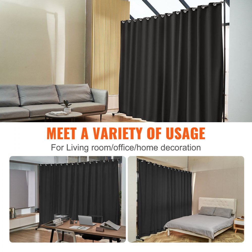 VEVOR Room Divider, 8 ft x 10 ft Portable Panel Room Divider with ...