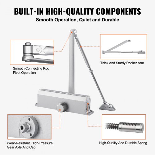 VEVOR Door Closer, Automatic Door Closer Commercial or Residential Use ...