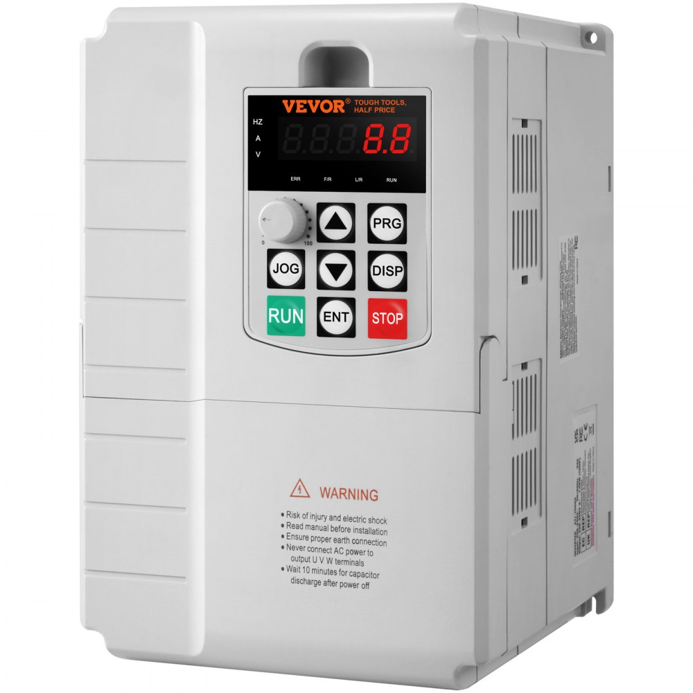 VEVOR VFD 7.5KW, 34A, 10HP Variable Frequency Drive for 3-Phase Motor ...