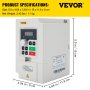 VEVOR Variable Frequency Drive, AC 220V Input 3KW Variable Frequency CNC Drive Inverter ...