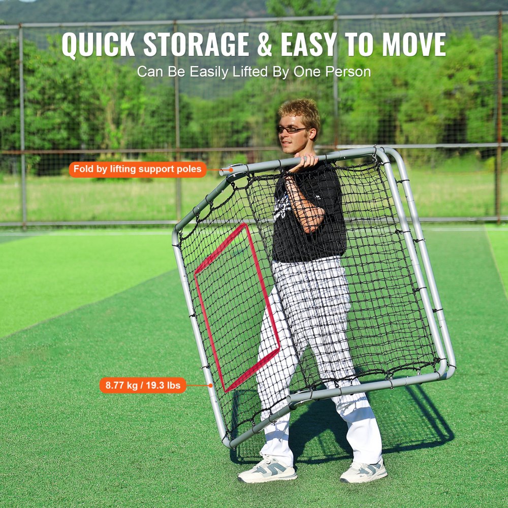 VEVOR Baseball And Softball Rebounder Net 3.5 x 6 ft 5 Adjustable ...