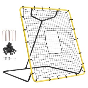 VEVOR Baseball And Softball Rebounder Net 4x4.5 Ft PitchBack Adjustable ...