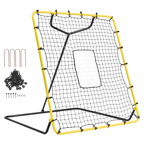VEVOR Baseball And Softball Rebounder Net 4x4.5 Ft PitchBack Adjustable ...