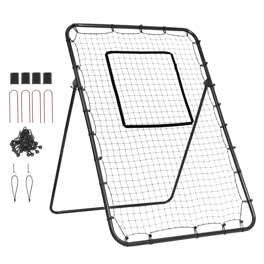 VEVOR Baseball And Softball Rebounder Net 4x6 Ft PitchBack Adjustable ...