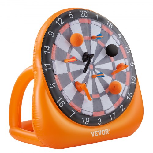 Inflatable Soccer Dart Board over 6 ft with 4 Kick Ball 6 Darts 6 Axe ...