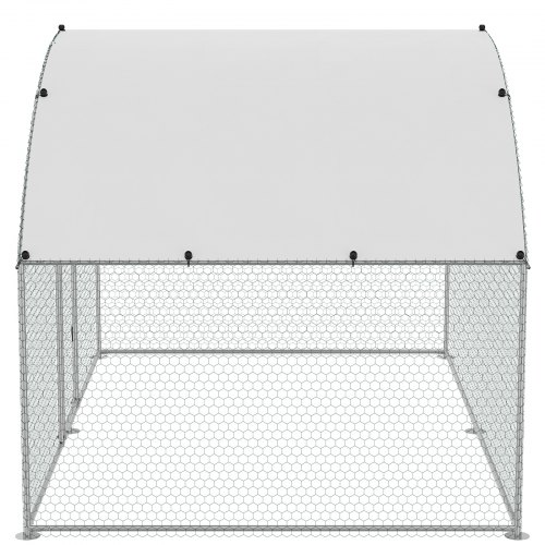 VEVOR Chicken Coop, 9.8x6.5x6.5ft Walk-in Large Metal Chicken Run for ...