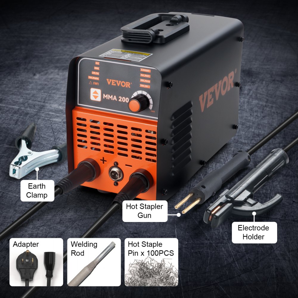VEVOR Stick Welder, 200Amp Stick & Plastic ARC Welder Machine, 110/220V ...