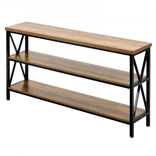 VEVOR Narrow Console Table, 55 Inch Entryway Table, 3-Tier Long Hallway ...