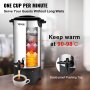 VEVOR Commercial Coffee Urn 50 Cup Stainless Steel Coffee Dispenser ...