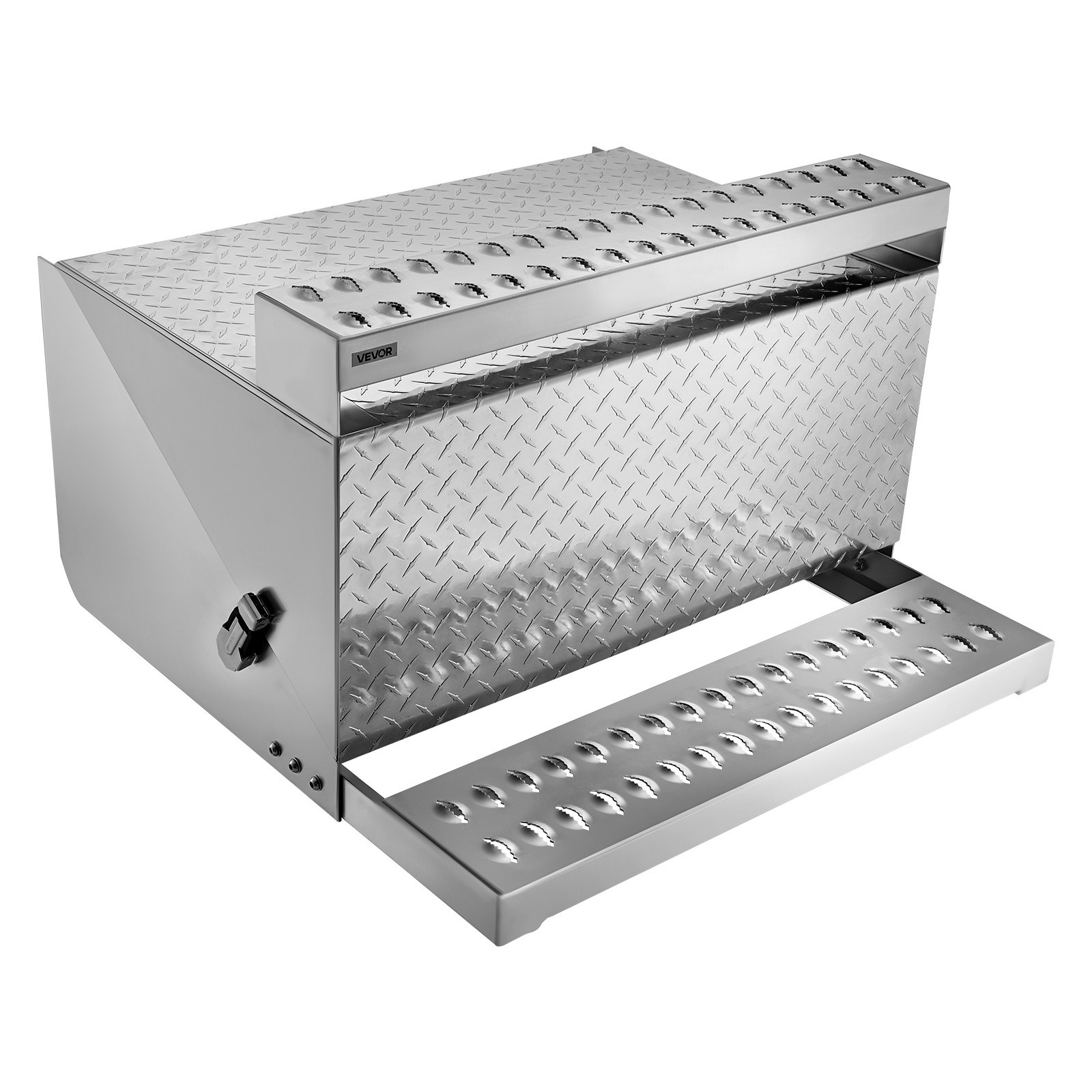 VEVOR Semi-Truck Step Tool Box, 31" x 30" x 19" Heavy Duty Aluminum ...