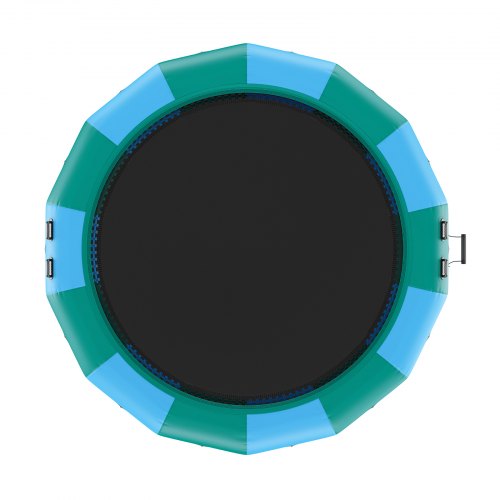VEVOR Inflatable Water Bouncer, 15ft Recreational Water Trampoline ...