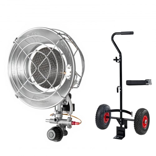 Propane Tank Top Heater with Portable Trolley 15000 BTU Infrared Single ...