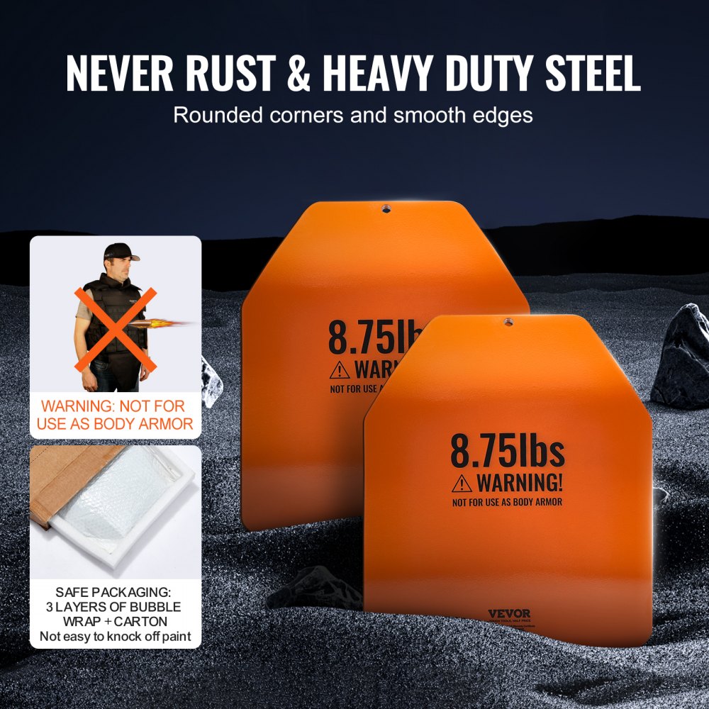 VEVOR Curved Plates for Weight Vest – 2x8.75 LB Steel