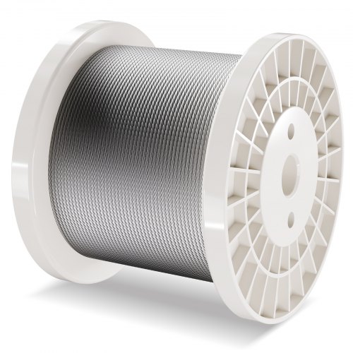 VEVOR T316 Stainless Steel Cable 1/8" 7x7 Steel Wire Rope 600 ft Cable ...