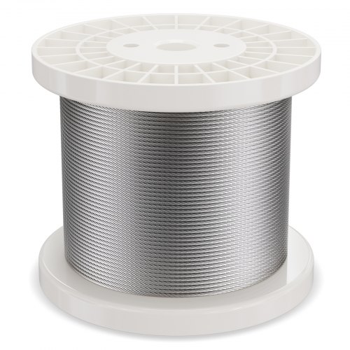 VEVOR T316 Stainless Steel Cable 1/8" 7x7 Steel Wire Rope 600 ft Cable ...