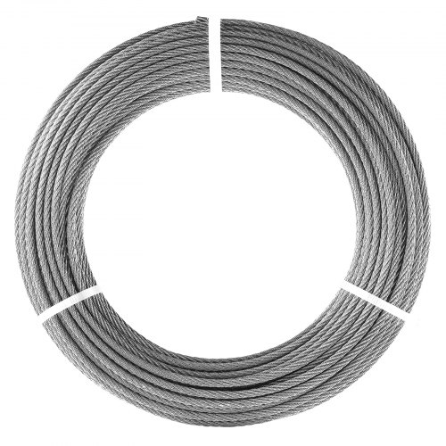 VEVOR T316 Stainless Steel Cable 1/8" 7x7 Steel Wire Rope 100 ft Cable ...
