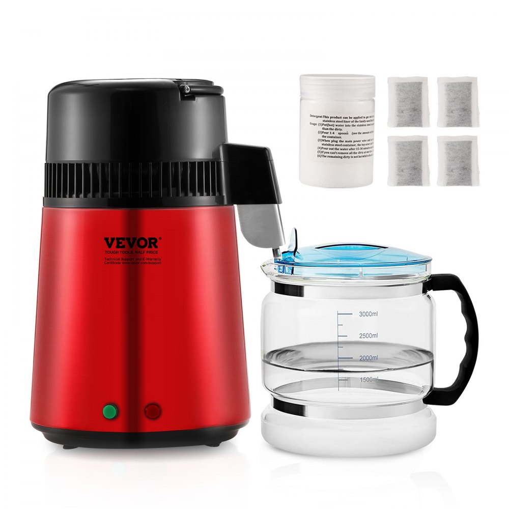 VEVOR Water Distiller, 4L 1.05 Gallon Pure Water Purifier Filter For ...