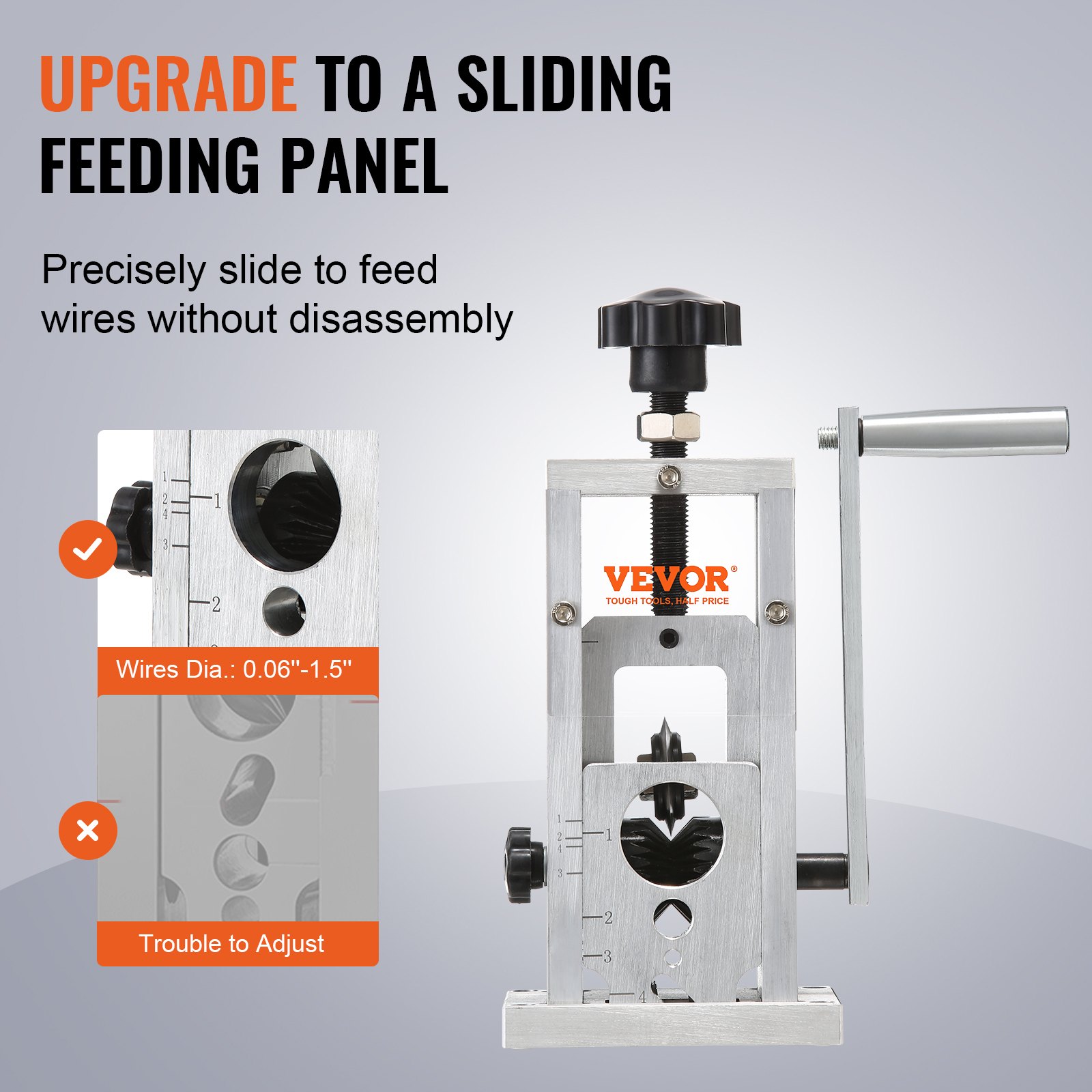 VEVOR VEVOR Manual Wire Stripping Machine, 0.06''-1.57'' Copper ...