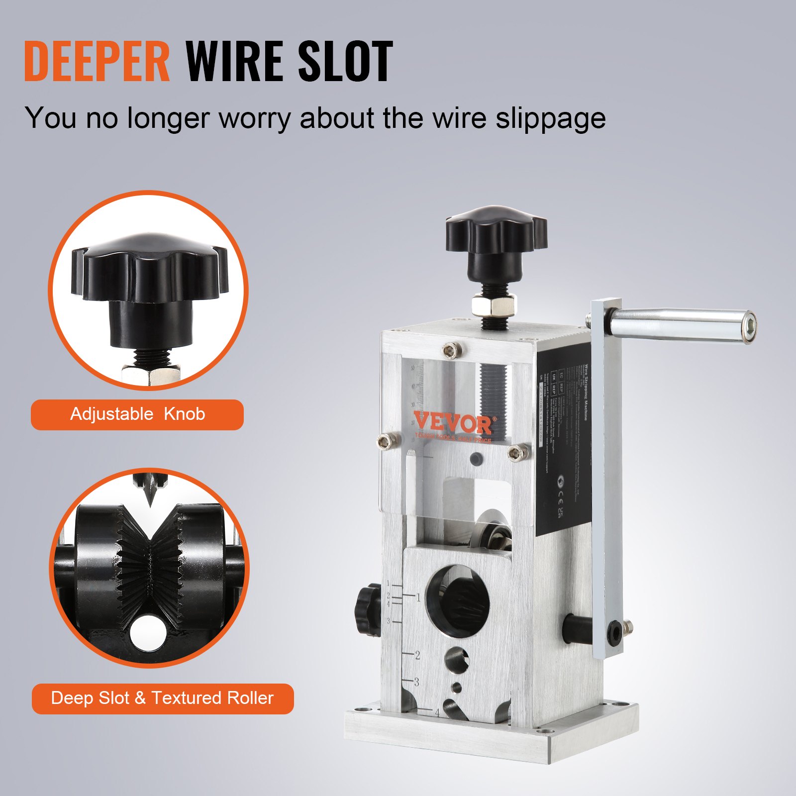 VEVOR VEVOR Manual Wire Stripping Machine, 0.06''-1.5'' Copper Stripper ...