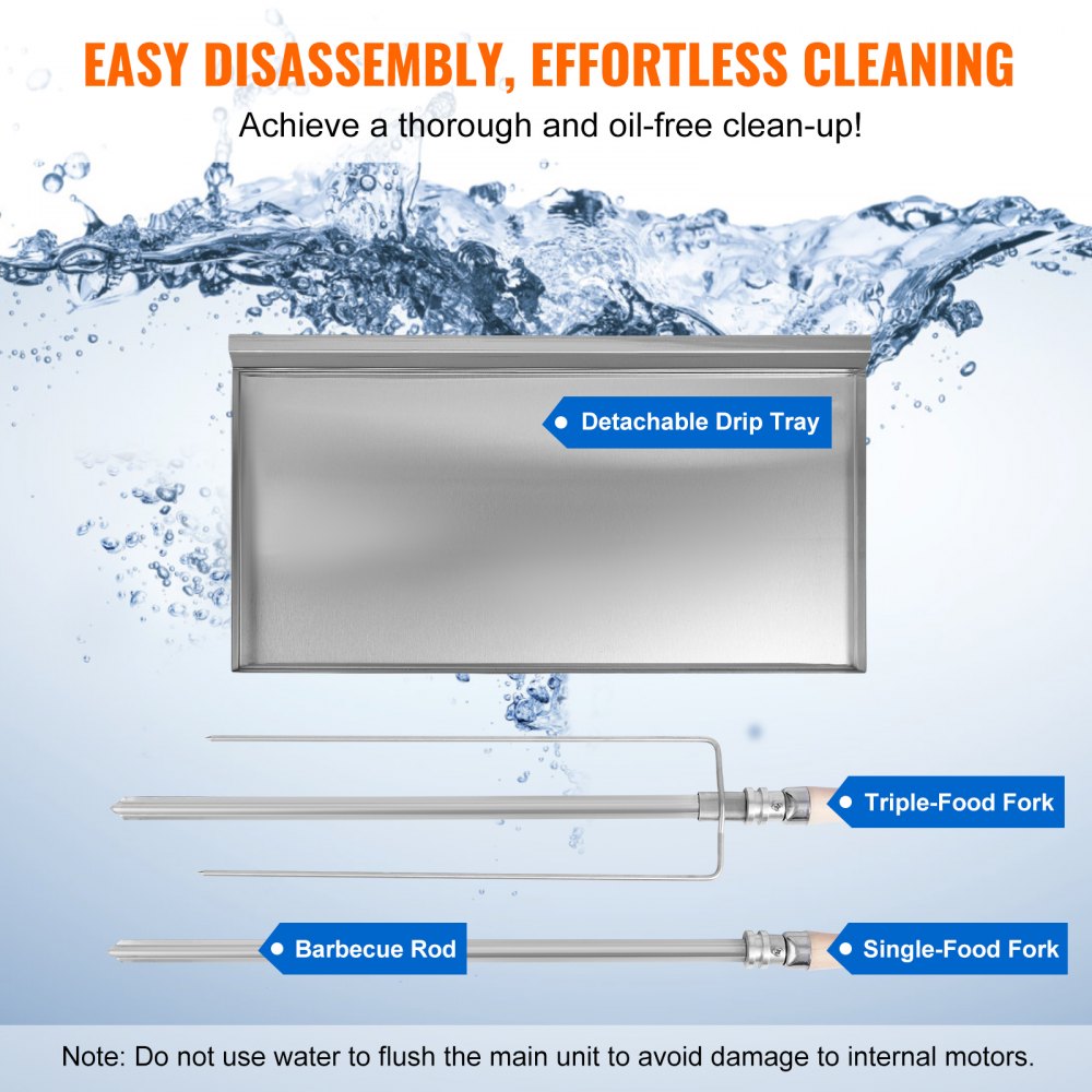 VEVOR Shawarma Grill Machine, 5 Strings of Barbecue Capacity, Chicken ...