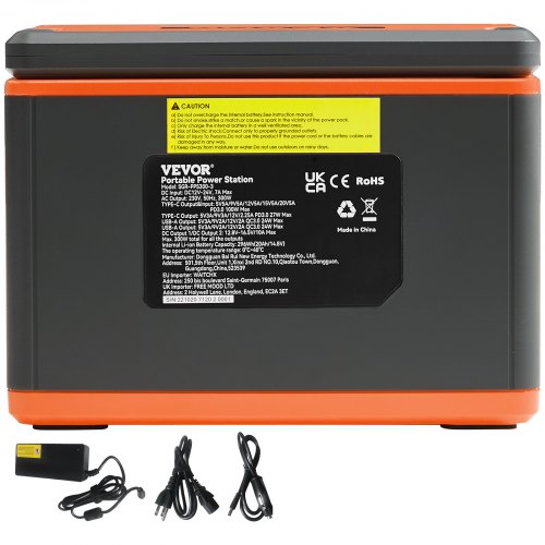VEVOR VEVOR Portable Power Station Solar Generator 296Wh 300W Backup ...