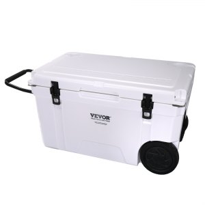 VEVOR Insulated Portable Cooler with Wheels, 65 qt, Holds 65 Cans ...