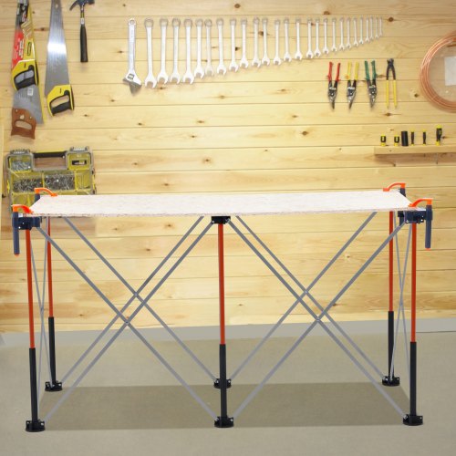 Portable Folding Workstand 4.15 x 2.18ft Collapsible Work Stand 2500lbs ...