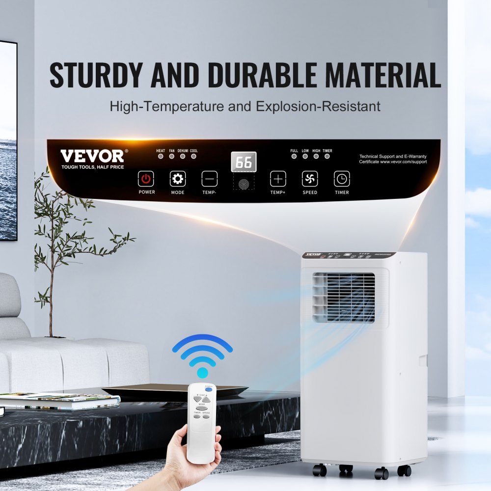 VEVOR 8,000 BTU Portable Air Conditioners with Remote Control Cool to ...