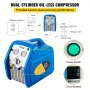 VEVOR Refrigerant Recovery Machine, 110V-120V AC 60Hz 3/4HP, Dual ...