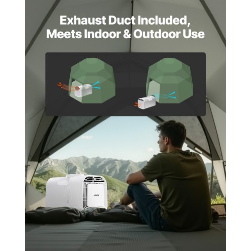 VEVOR Portable Air Conditioner, 4250 BTU 3-Speed Air Conditioning Unit ...