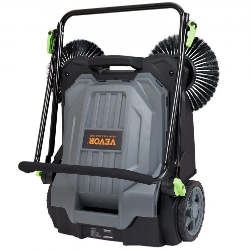 VEVOR Walk-behind Hand Push Floor Sweeper, 25.6" Sweeping Width Floor ...