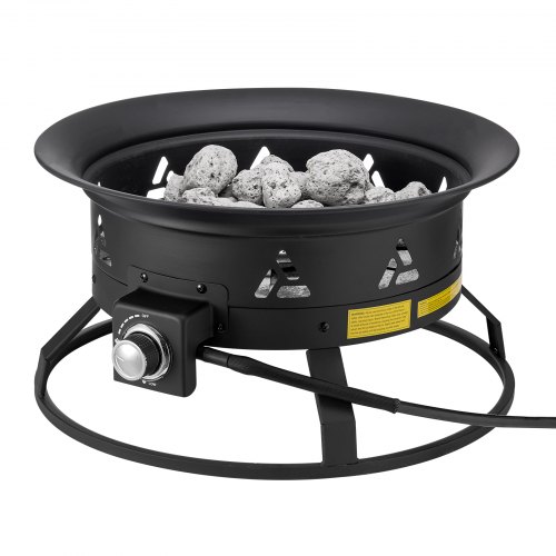 VEVOR Propane Fire Pit 24” Outdoor Portable Gas Fire Pit for Heating ...