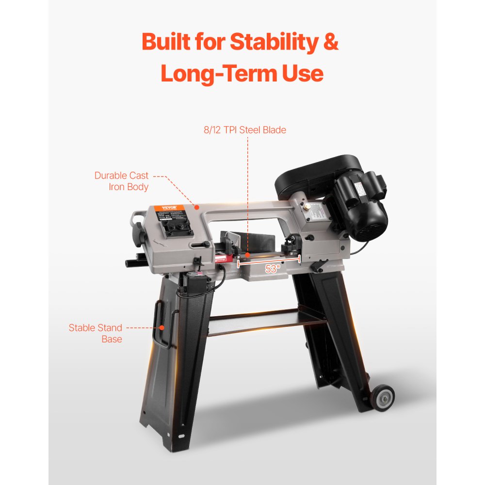 VEVOR Metal Horizontal Band Saw, 102 x 152 mm(4 in x 6 in) Rectangular ...