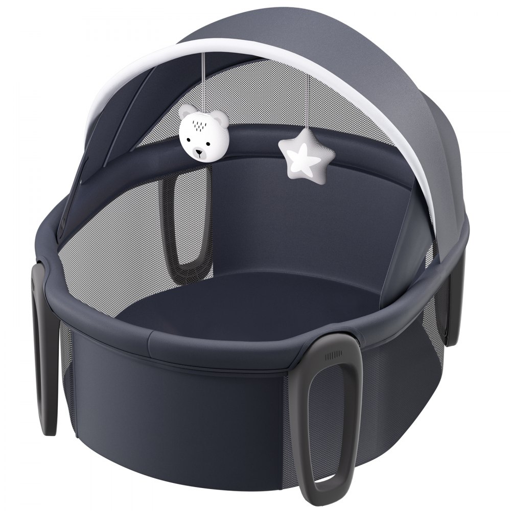 VEVOR Portable Baby Bassinet, On-The-Go Baby Dome with Canopy ...