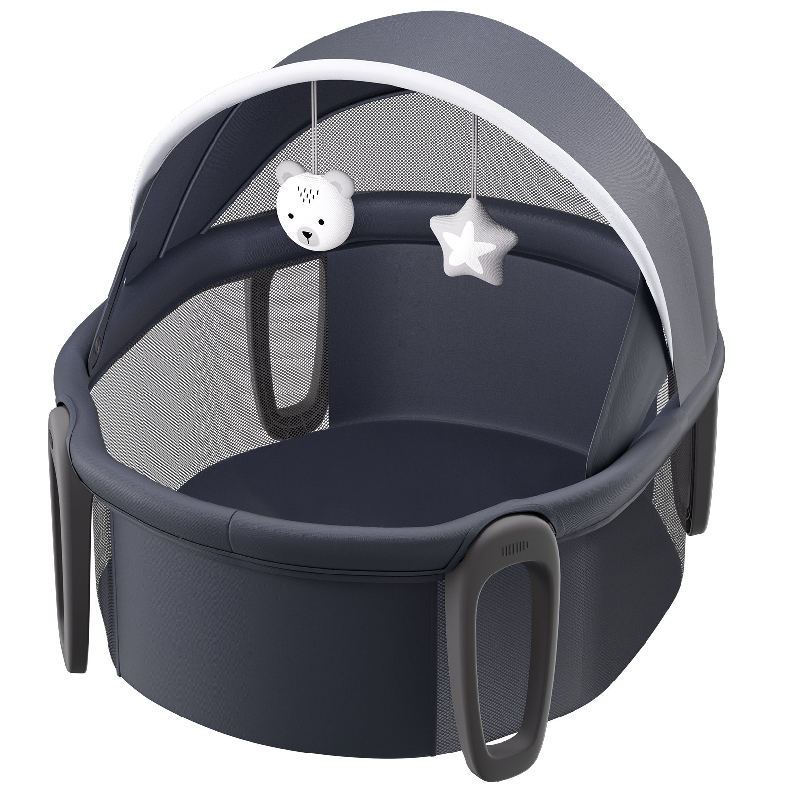 VEVOR Portable Baby Bassinet, On-The-Go Baby Dome with Canopy ...