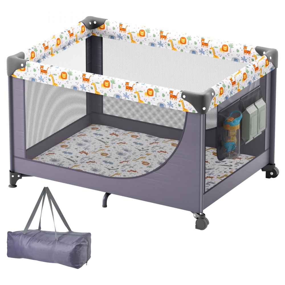 VEVOR Baby Playpen Quick-Folding Portable Baby Toddler Fence Play Yard ...