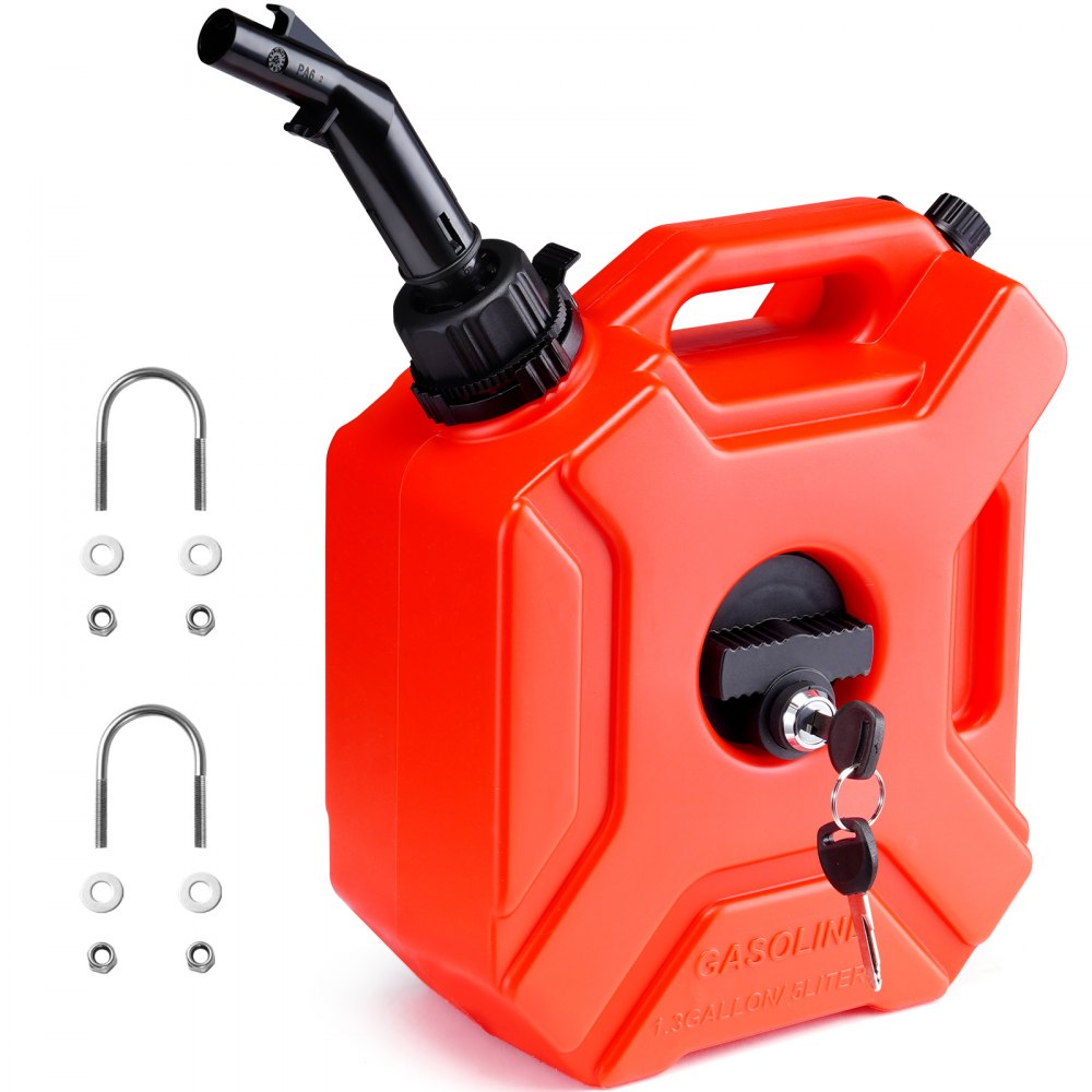 VEVOR Water Can, 1.3 Gallon/5L, Water Tank with Spout and Lockable ...