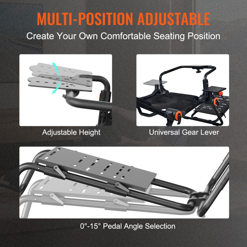 VEVOR Racing Wheel Stand Foldable Fit For Logitech,Thrustmaster,Fanatec ...