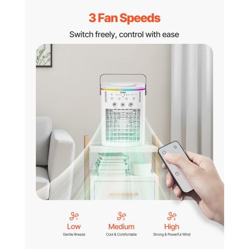 Portable Air Conditioner 4-in-1 Evaporative Air Cooler & Remote Control ...