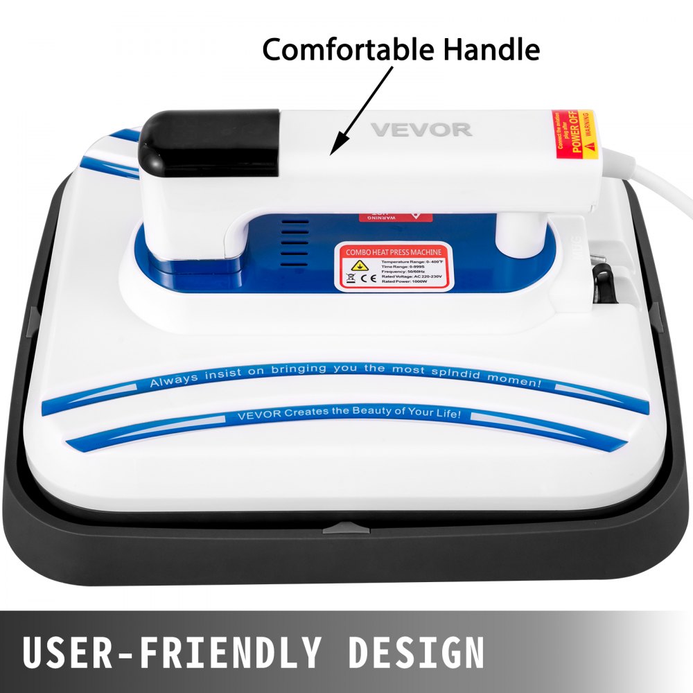 VEVOR Heat Press Machine, 15x15 Inch, 6 in 1 Combo Swing Away T-Shirt ...