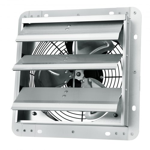 VEVOR Shutter Exhaust Fan, 254 mm High-speed 1400RPM 753 CFM, Aluminum ...