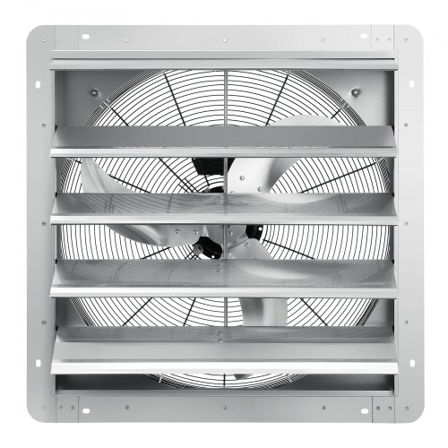 VEVOR 24'' Shutter Exhaust Fan, High-speed 3320 CFM, Aluminum Wall ...