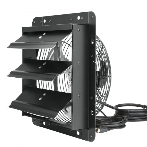 VEVOR Shutter Exhaust Fan, 254mm / 10inch with Temperature Humidity ...