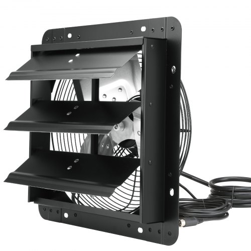 VEVOR Shutter Exhaust Fan, 12'' with Temperature Humidity Controller ...