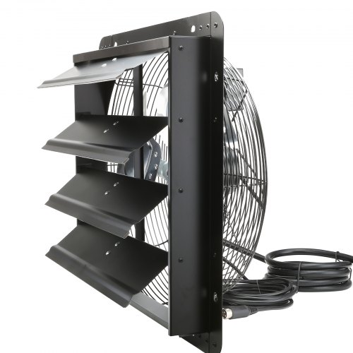 VEVOR Shutter Exhaust Fan, 406 mm /16inch with Temperature Humidity ...
