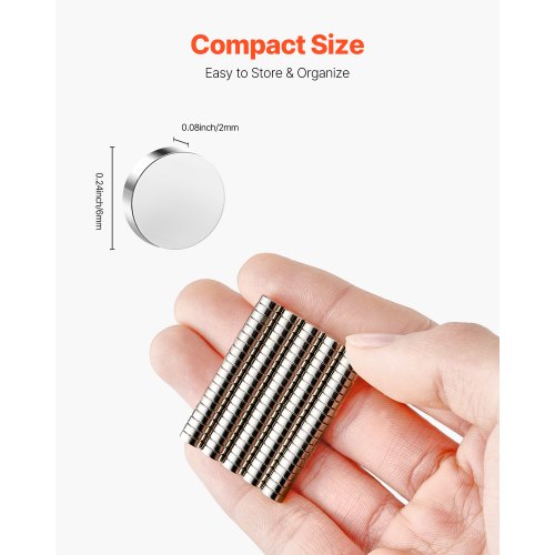 Rare Earth Magnets 100 Pcs Strong Round Small Neodymium Magnets Disc ...