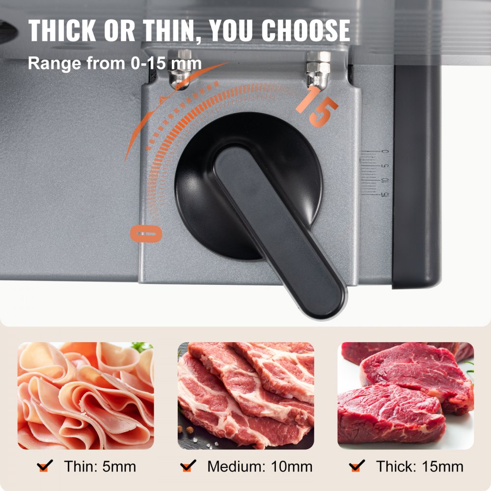 VEVOR 7.5" Commercial Meat Slicer 200W Electric Deli Slicer for Meat ...