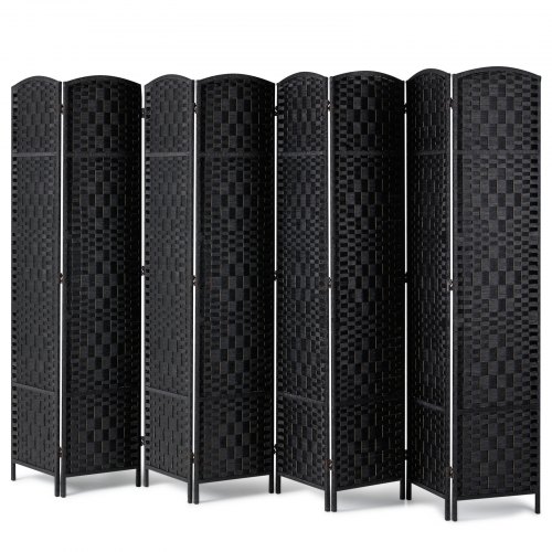 VEVOR 8 Panel Room Divider, Hand-Woven Folding Privacy Screens with ...